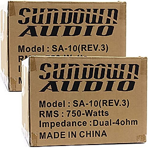 Sundown Audio Two SA-10 D4 Classic 10" Dual 4-Ohm 750W RMS SA Series Subwoofers