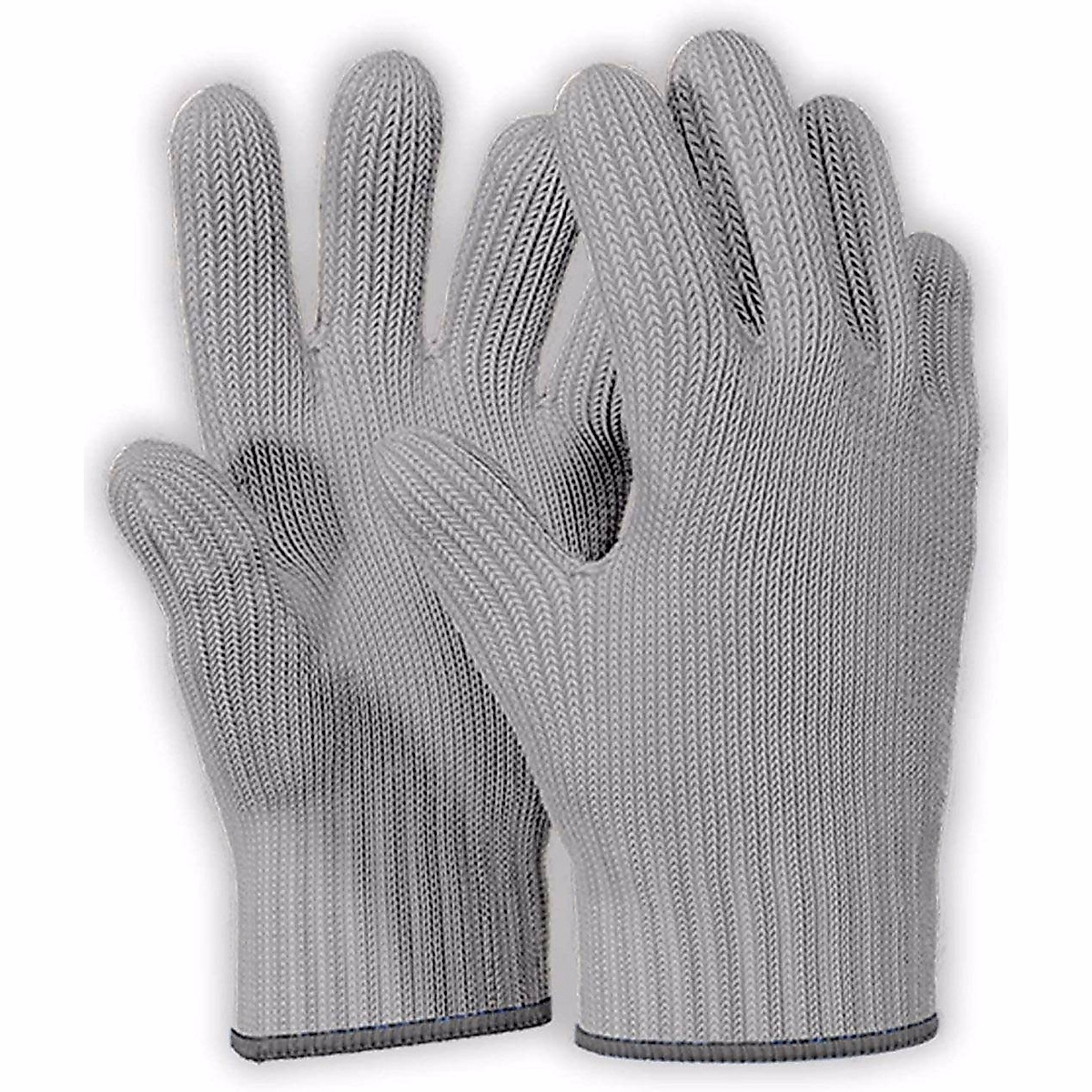 1 Pair Grey Heat Resistant Gloves Oven Gloves Heat Resistant with Fingers Oven Mitts Kitchen Pot Holders Cotton Gloves Kitchen Gloves Double Oven Mitt Set Oven Gloves with Fingers