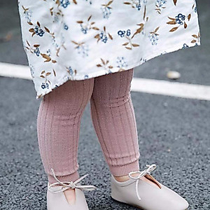 6 Pack Toddler Baby Cable Knit Ankle Leggings Pants Footless Winter Tight Stockings for Girls