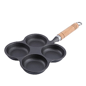 SHOWERORO 1pc Four Hole Omelette Divided Egg Pan Egg Cooker Pan 4 Cup Pancake Pan Egg Cooking Tool Fried Egg Pan Eggs Shaping Mini Stove Non-stick Egg Pan Cast Iron Frying Pan Four Holes