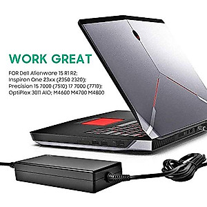 180W AC Adapter Fit for Dell Alienware 13 15 17 R1 R2 R3 R4 Precision 7510 M4600 M4700 M4800 m14x m15x m17x Area-51m G5 15 5587 G7 7588 G3 3579 P39G P31E Laptop Power Supply Cord