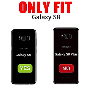 EGALO for Galaxy S8 Slim Case Silicone Soft Skin Flexible TPU Premium Hybrid Shock Absorbing & Scratch Resistant Bumper Protective Phone Cases Cover for Samsung Galaxy S8 (Matte Black)