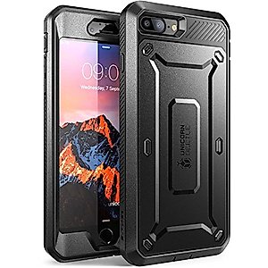 SupCase Unicorn Beetle Pro Series Case Designed for iPhone 7 Plus, iPhone 8 Plus Case, with Built-in Screen Protector Full-Body Rugged Holster Case for iPhone 7 Plus/iPhone 8 Plus (Black)