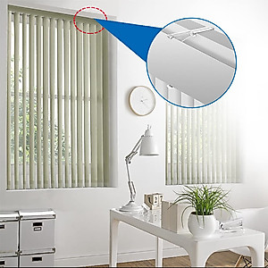 3.5 Inch Valance Clips for Blinds, Clear Vertical Blind Valance Clip, Hidden Vertical Blind Installation Bracket, Vertical Blinds Replacement Part（12PCS）