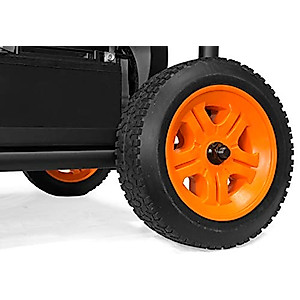 WEN 56475 4750-Watt Portable Generator with Electric Start and Wheel Kit, Yellow and Black