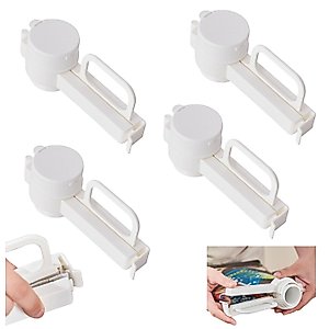 4Pcs Bag Clip with Pour spouts Food Clips to Seal Pour Food Storage Bag Clip with Spout for Cereal Snacks and More (4 in 1)