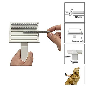 Paws Pamper 4 in 1 Grooming Comb for Dogs & Cats, Self-Cleaning, Multi-Use Brush