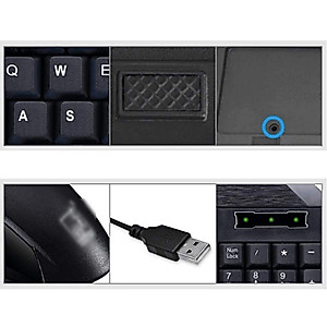 HJJWL Gaming Keyboard and Mouse, Keyboard and Mouse,Rechargeable Compact Quiet Full-Size Keyboard and Mouse Combo with Nano USB Receiver for Windows, Laptop, PC, Notebook