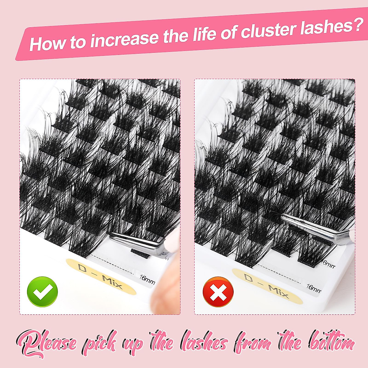 DIY Eyelash Extensions 78pcs Crislashes Mixed Eyelash Clusters 8-16mm D Curl Volume DIY Cluster Eyelash Extensions for Home Use(H-D Curl Mix8-16mm)
