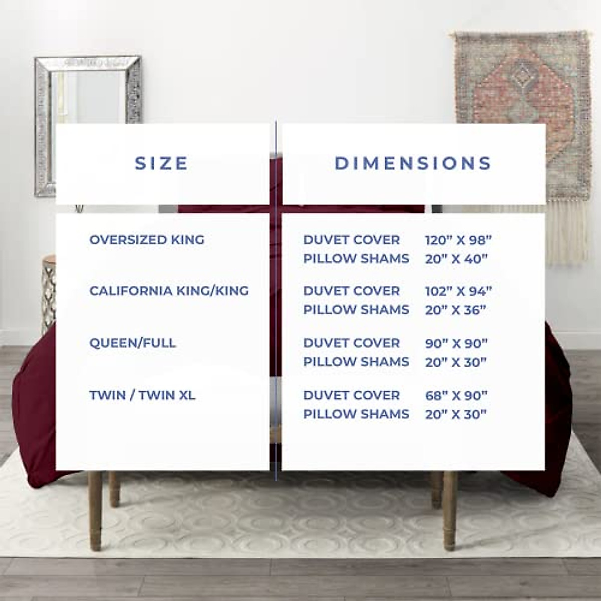 Kotton Culture Duvet Cover King Pinch Pleated 100% Egyptian Cotton Breathable All Season 600 Thread Count with Zipper Closure & Corner Ties Soft New Year Gifting (Cal King/King, Wine)