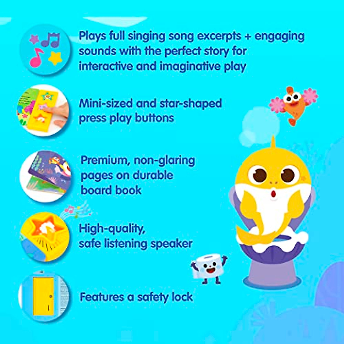 Pinkfong Baby Shark Potty Time Sound Book: Interactive Potty Training StorybookㅣBaby Learning Toys l Interactive Electronic Educational Learning for Preschoolers and Toddlers 1-3