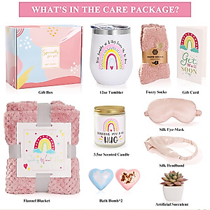 Get Well Gifts for Women,Get Well Soon Care Package Unique Birthday Gifts w/Blanket Tumbler,Self Care Gifts Thinking of You Sympathy Gifts Relaxing Spa Gift Box Basket for Her Sister Best Friends Mom