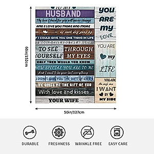 Gifts for Husband, Birthday Gifts for Men, Anniversary for Him, Mens Birthday Gift Ideas, Soft Fleece Throw Blanket Husband Birthday Gift, Husband Gifts Blanket from Wife 60"x80"