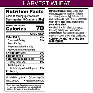 Toasteds Crackers, Party Snacks, Lunch Snacks, Harvest Wheat (6 Boxes)