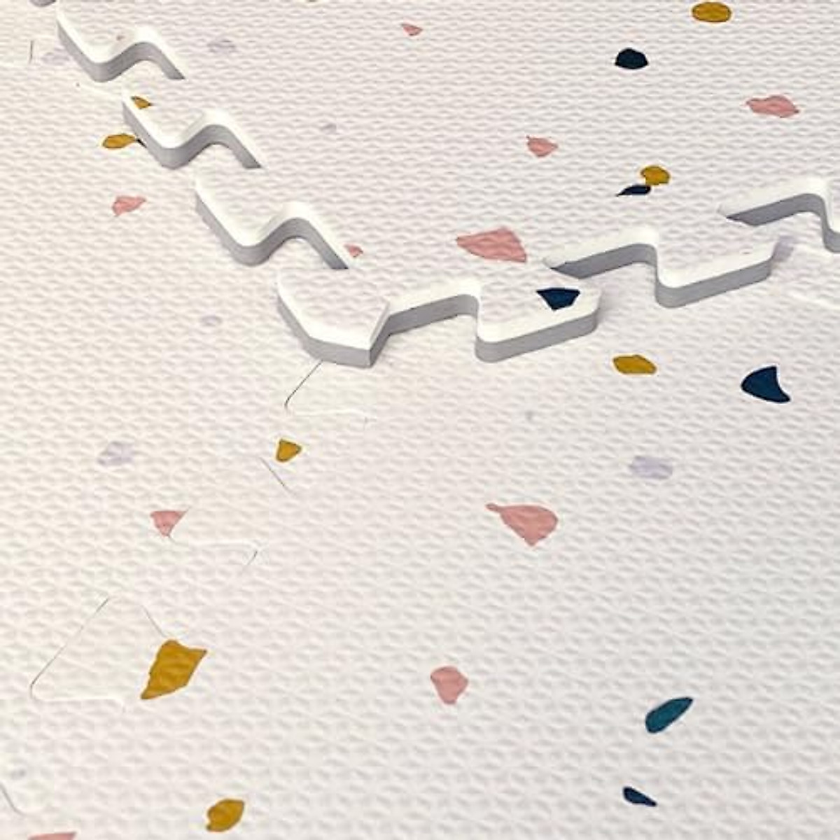 Simple Kid Co. Play Mat for Baby, Toddler and Infants, Six Interlocking Tiles made with Soft Non-Toxic EVA Foam, 4x6 feet (Multi Terrazzo)