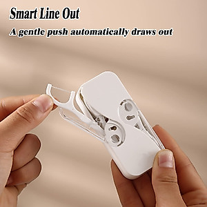 Automatic Portable Floss Dispense,Refillable Dental Floss Portable Case Dispenser,Floss Organizer Travel Floss Cases Holder for Teeth Cleaning (4 Pack)