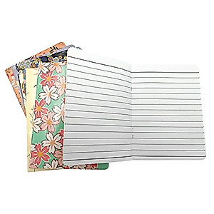BaodeLI 24pcs Mini Notebook,Floral Patterns Portable Pocket Journal Steno Memo Notebook MiniDaily NotePad(8 Patterns,Ruled Pages)