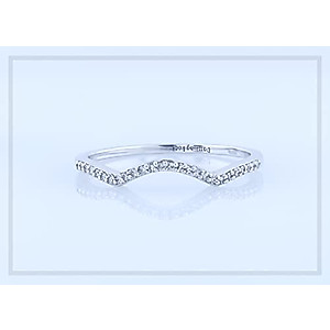 Dazzlingrock Collection Round White Diamond Enhancer Wedding Band for Women (0.12 ct, Color I-J, Clarity I1-I2) in 14K White Gold, Size 7