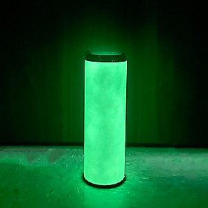 Hogg 20oz Sublimation Glow in the Dark Tumbler Case (25 Units) - Strawbler, Glow in the Dark Sublimation Tumblers 20 oz, Blank Tumblers in Bulk, Glows After Exposure to Light - Green Tumbler