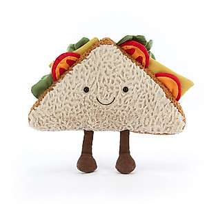 Jellycat Amuseables Sandwich Stuffed Toy, 10 inches | Food Plush | Fun Gift Idea