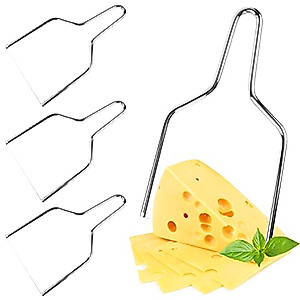 WXJ13 3 Pcs Cheese Cutter Butter Slicer Divider Stainless Steel Cheese Slicer With Cord Kitchen Slicing Knife for Bread Cake Cheese Butter Cutting
