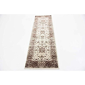 Unique Loom Rushmore Collection Area Rug - Lincoln (2'x 6' 1" Runner, Cream/ Beige)