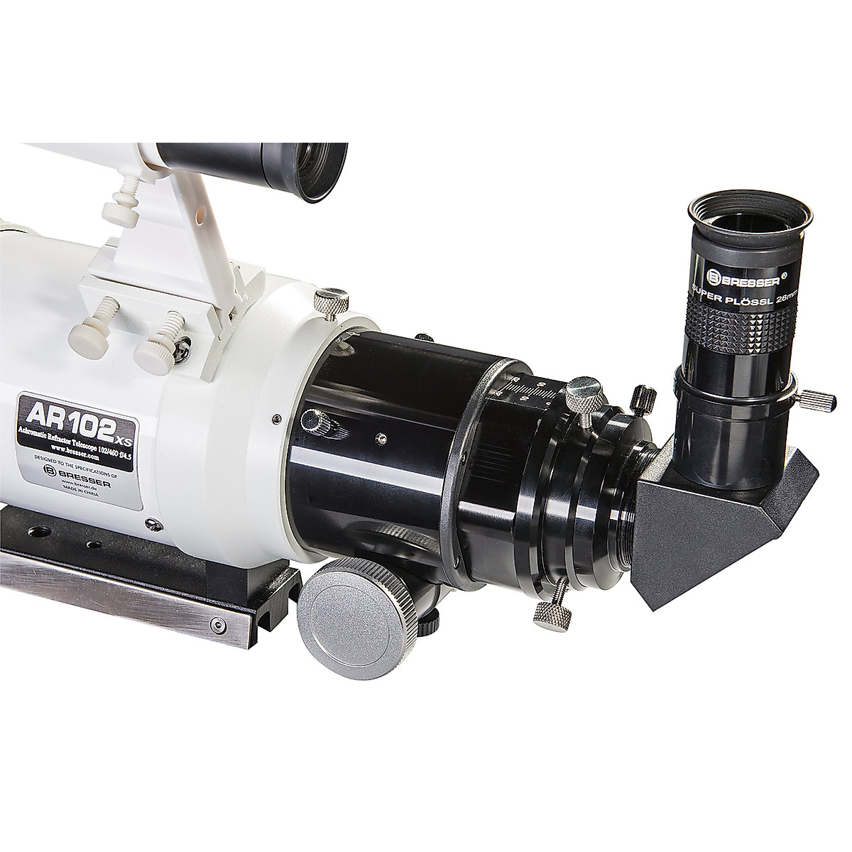 Bresser Refractor Messier AR-102xs/460 Telescope with Hexafoc Focuser - White