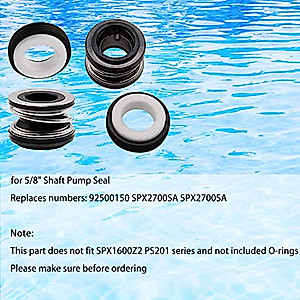 PS-200 354545 5/8" Shaft Seal Fit for Swimming Pool/Spa Pump Aqua Flo Aqua-Flo Xp, XP2, XP2e 92500150 SPX2700SA (2/Pack)