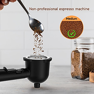 SOWTECH Espresso Coffee Machine Cappuccino Latte Maker 3.5 Bar 1-4 Cup with Steam Milk Frother Black