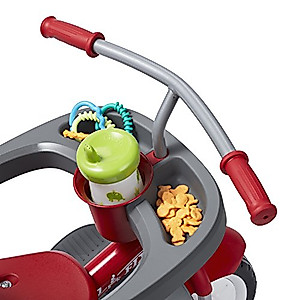 Radio Flyer 4-in-1 Stroll 'N Trike, Red Tricycle for Toddlers Age 1-5, Toddler Bike