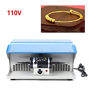 Polishing Buffing Machine, 110V 200W Jewelry Buffing Machine Jewelry Polishing Tool Dust Collector with Light Table Top Jewelry Buffer Polisher US Plug