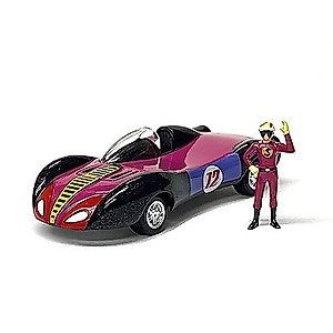 Speed Racer 4 Car Set with American Diorama Figures 1/64 Diecast Model Cars by Johnny Lightning JLCP7379