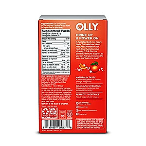 OLLY Immunity + Electrolytes Powder, Immune & Hydration Support, Vitamin C, D, Zinc, Drink Mix, Citrus Peach - 10 Count