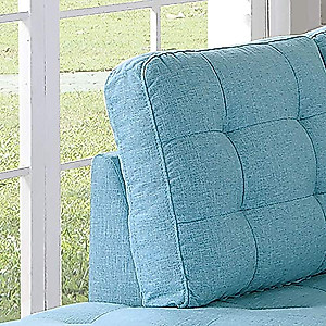 Poundex PDEX- Sofas, Light Blue