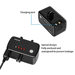 Suptig 30 LED Video Light Waterproof Light Underwater Light for Gopro Hero 12,11,10, 9, 8, 7, 6, 5, 4, 3,2, DJI osmo, Akaso and Canon Nikon Sony Olympus SLR Cameras Waterproof 180ft(55m)