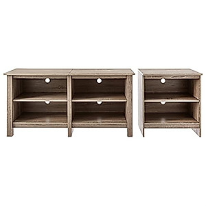 ROCKPOINT 70inch TV Stand Storage Media Console Entertainment Center,Driftwood