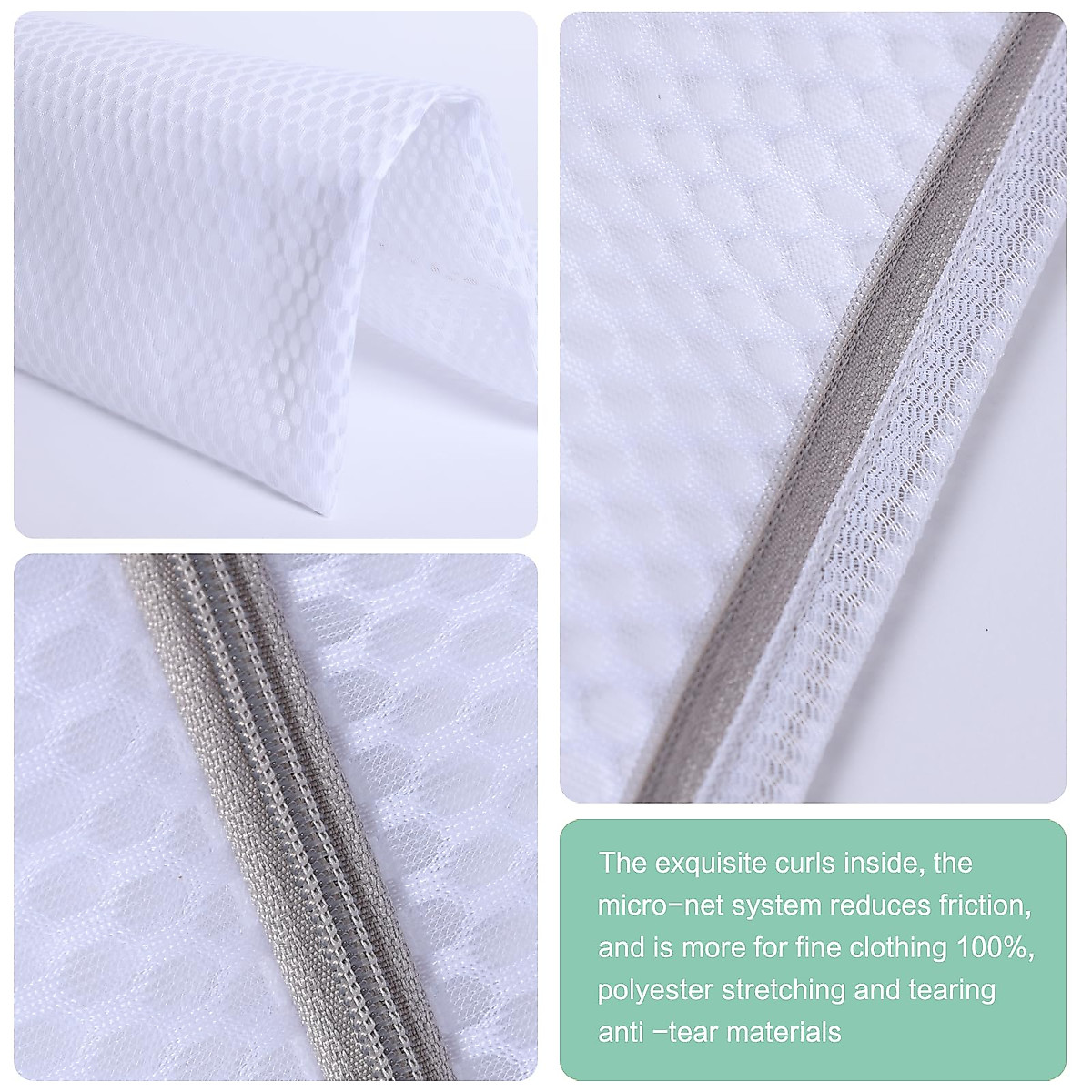 3-Pack Mesh Laundry Bags for Washing Machine - Ideal for Delicates, Lingerie, Bras, and Shoes - Resistant, Breathable, and Zippered Wash Bag for Travel and Home (12 x 16 Inches)