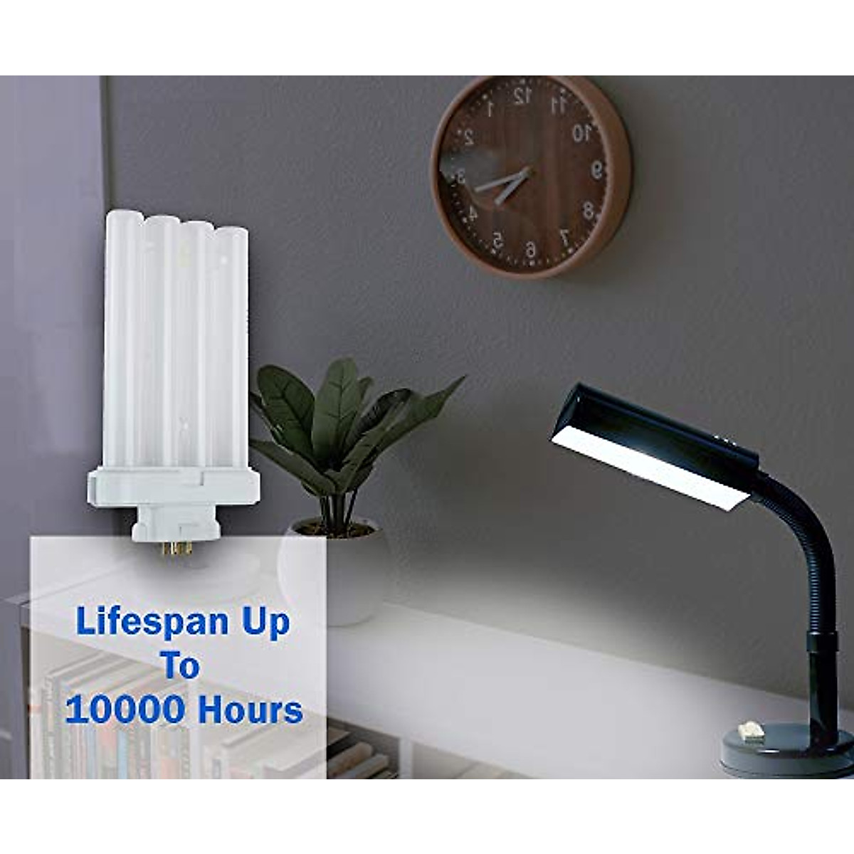 LABORATE LIGHTING Fluorescent light tube, FML27 4 pin base light bulb, 27 watt, 6500K, Light At 1500 Lumens, (3)