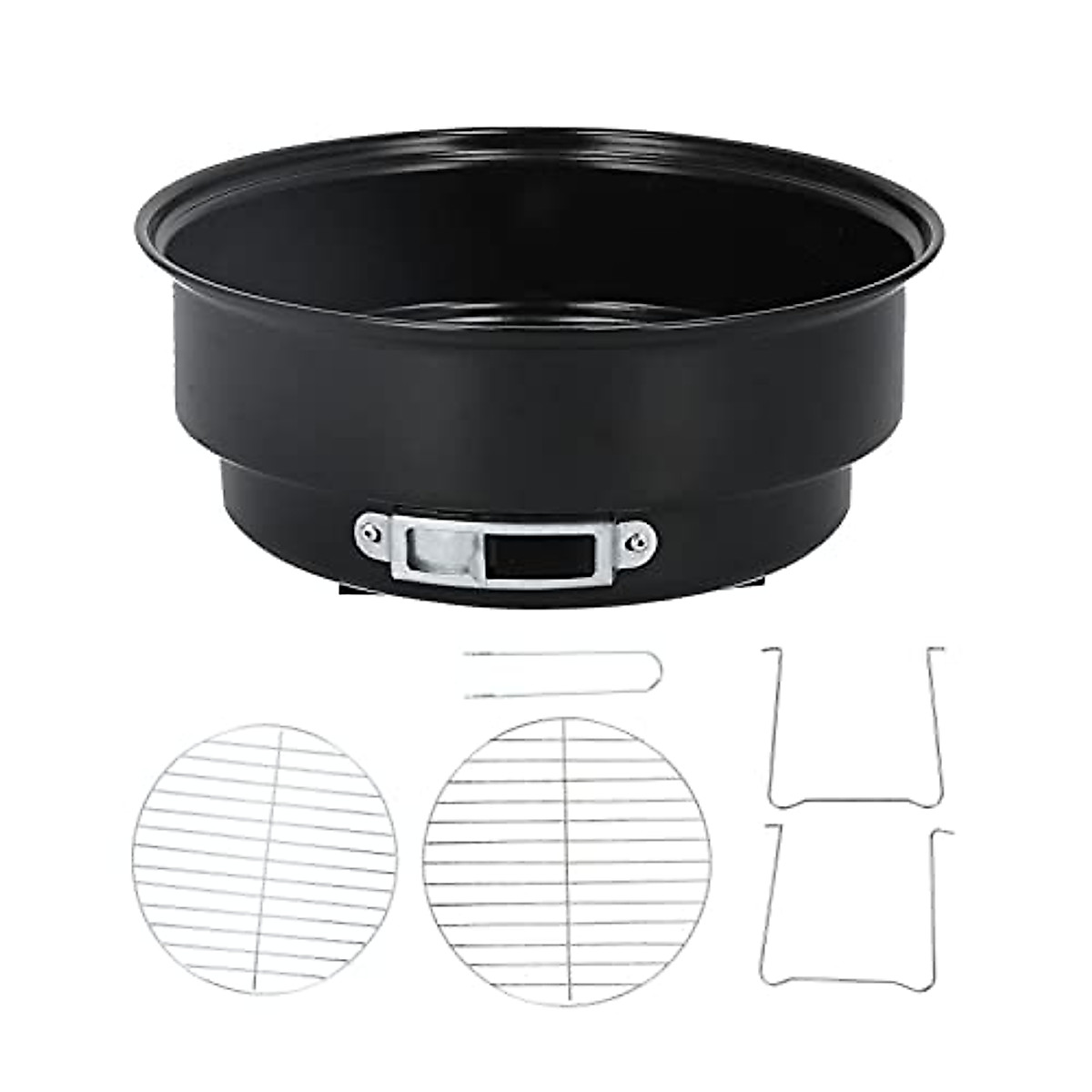 yaogohua Mini Round Barbecue Grill Set, Portable Iron Charcoal Grill for Home Kitchen Outdoor BBQ Camping Traveling Picnics Garden Beach Party