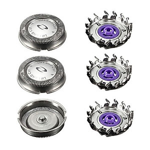 Razorless Razor Replacement Shaver Head Blades Work With For Norelco HQ56 HQ55 HQ4 Reflex Plus 6863XL Close Cut Shaver Heads 3Pcs