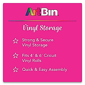 ArtBin 6864AS Vinyl Storage Rack, Stores 12 Vinyl Rolls, White