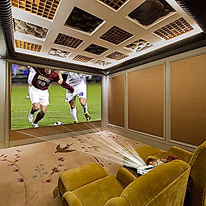 Mini Portable LED Projector,6500L Brightness Full HD Video Projector 1920 x 1080,LCD LED Home Theater Projector Compatible with SD USB AV HDMI VGA,can Project to Ceiling