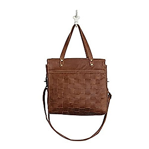 Myra Bag Square One Leather And Cowhide Bag Upcycled Cowhide & Leather S-2555