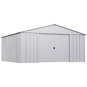 Arrow Classic Metal Shed, 14 x 14, Flute Grey