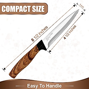 Lefty’s Left Handed Steak Knife - Stainless Steel Durable Blade - Extra Sharp - Great for Cutting, General Purpose, Kitchen items - Gifts for Left-Handed People, Lefty, Adults, Chef, Man and Women