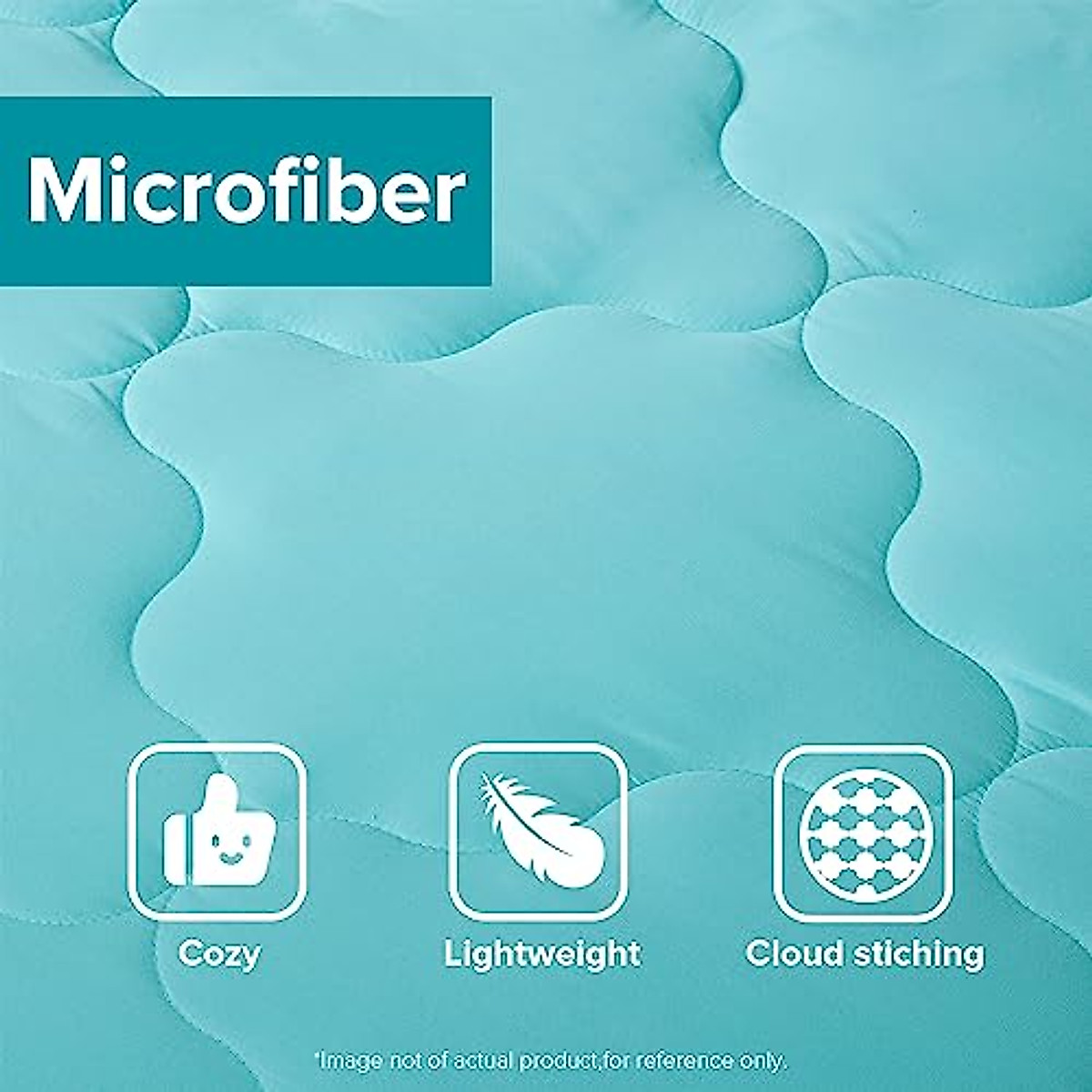 Comfort Spaces Vixie Reversible Comforter Set - Trendy Casual Geometric Quilted Cover, All Season Down Alternative Cozy Bedding, Matching Sham, Aqua/Gray, Twin/Twin XL 2 piece