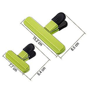 Bag Sealing Clips, Food Clips Bag Sealing Clips, Keeping Clamp Sealer For Kitchen Storage, Snack, Bread, Chip Bags 4pcs (Green)