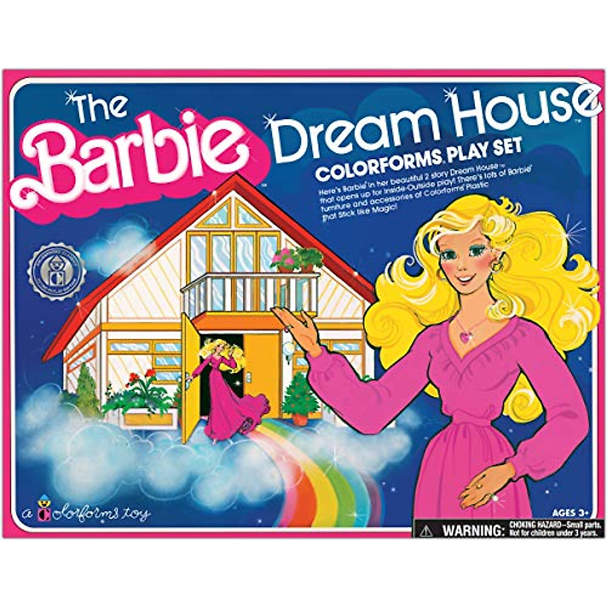 Colorforms Retro Play Set - Barbie Dreamhouse - The Classic Picture Toy That Sticks Like Magic - for Ages 3+