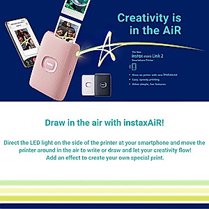 Fujifilm Instax Mini Link 2 Smartphone Printer Soft Pink | 40 Exposures | Case 16767208