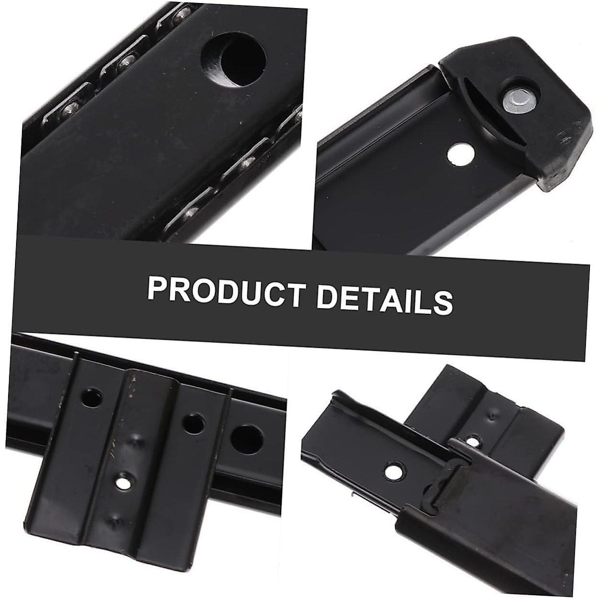 ALturN Drawer Glides,1 Pair Keyboard Track Dresser Tray L Brackets Heavy Duty Black Slides Side Under Desk Keyboard Tray Slide Out Keyboard Drawer Under Desk Slide Drawer Track Drawer Guide Rail B